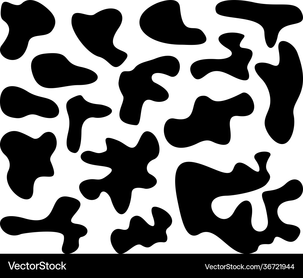 Cow spots pattern Royalty Free Vector Image - VectorStock