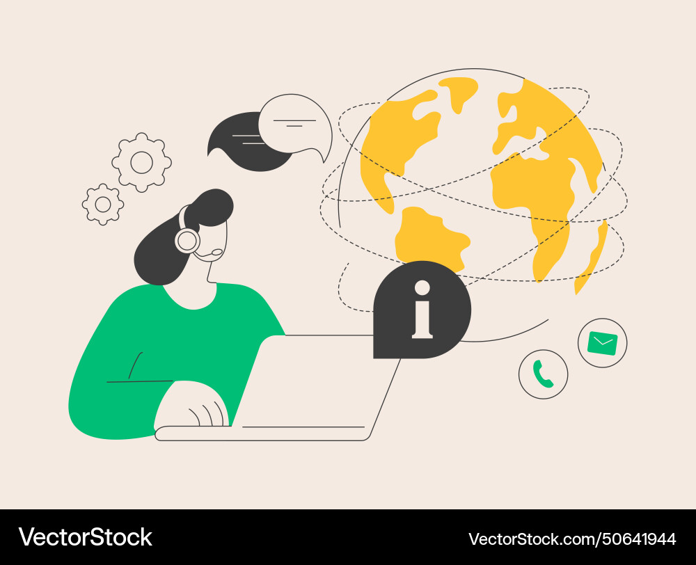 Customer support abstract concept Royalty Free Vector Image