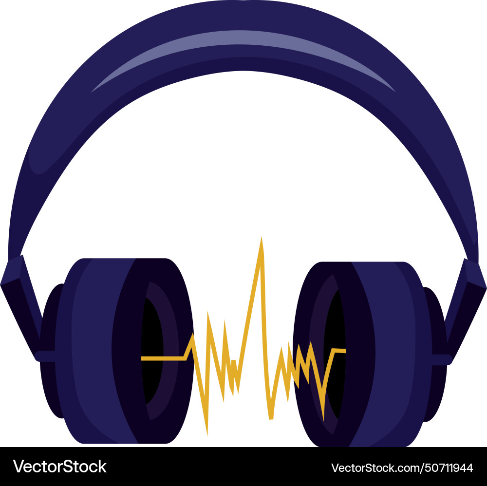 Dj modern headphones isolated Royalty Free Vector Image
