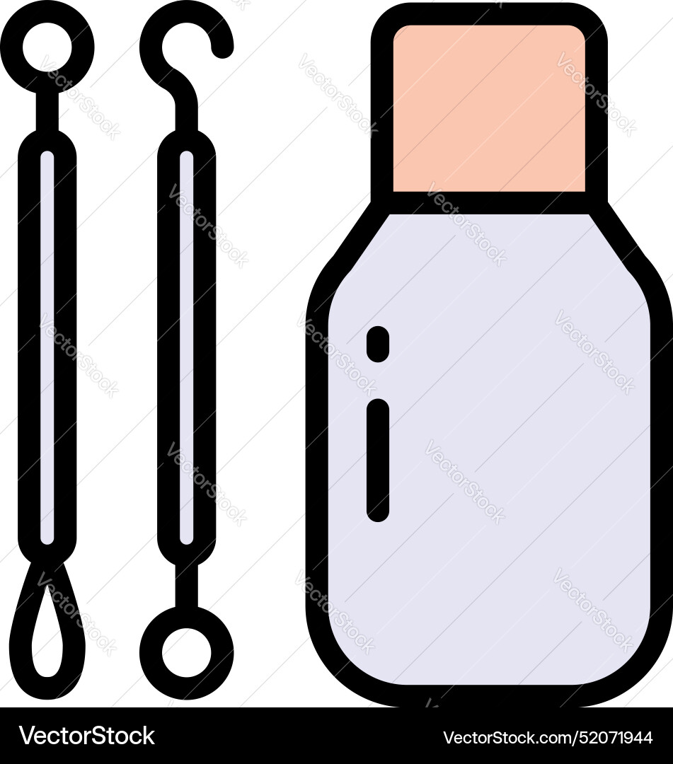 Face skin cleaning tools outline icon set Vector Image