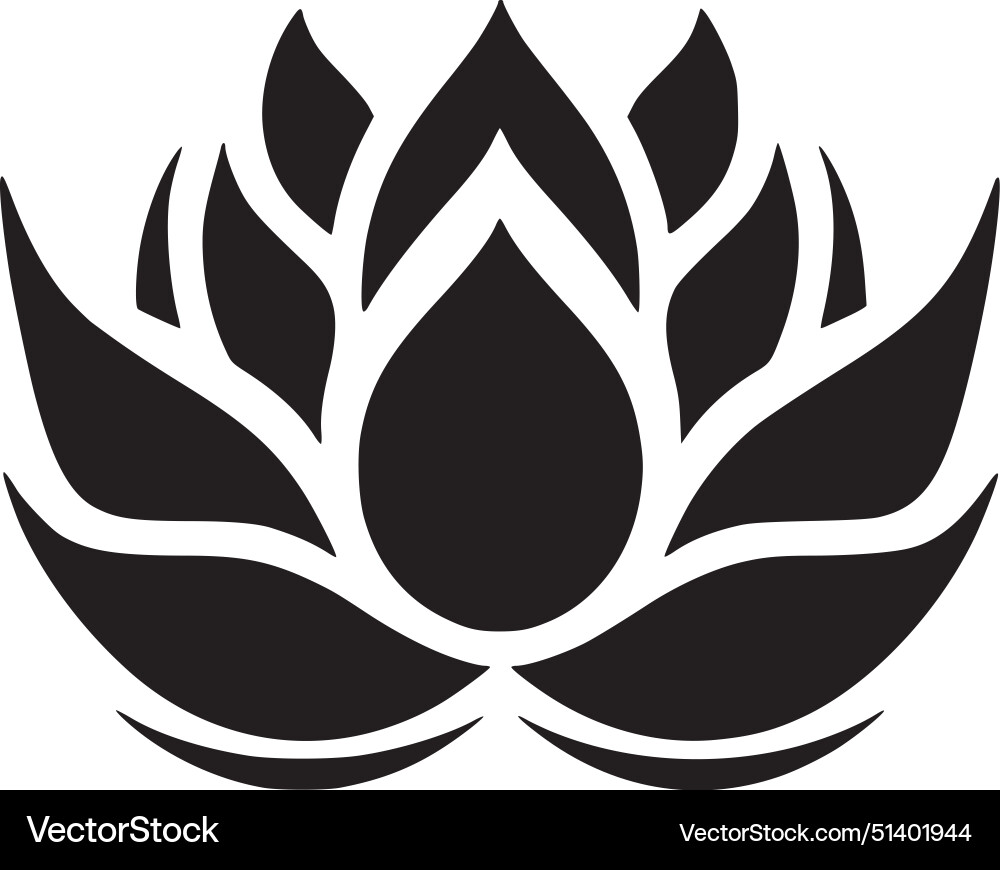 Flower - black and white isolated icon Royalty Free Vector