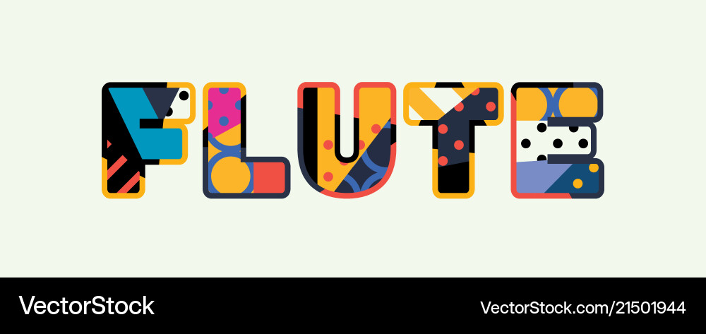 Flute concept word art Royalty Free Vector Image