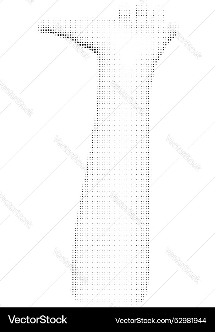 Gesturing halftone hand Royalty Free Vector Image