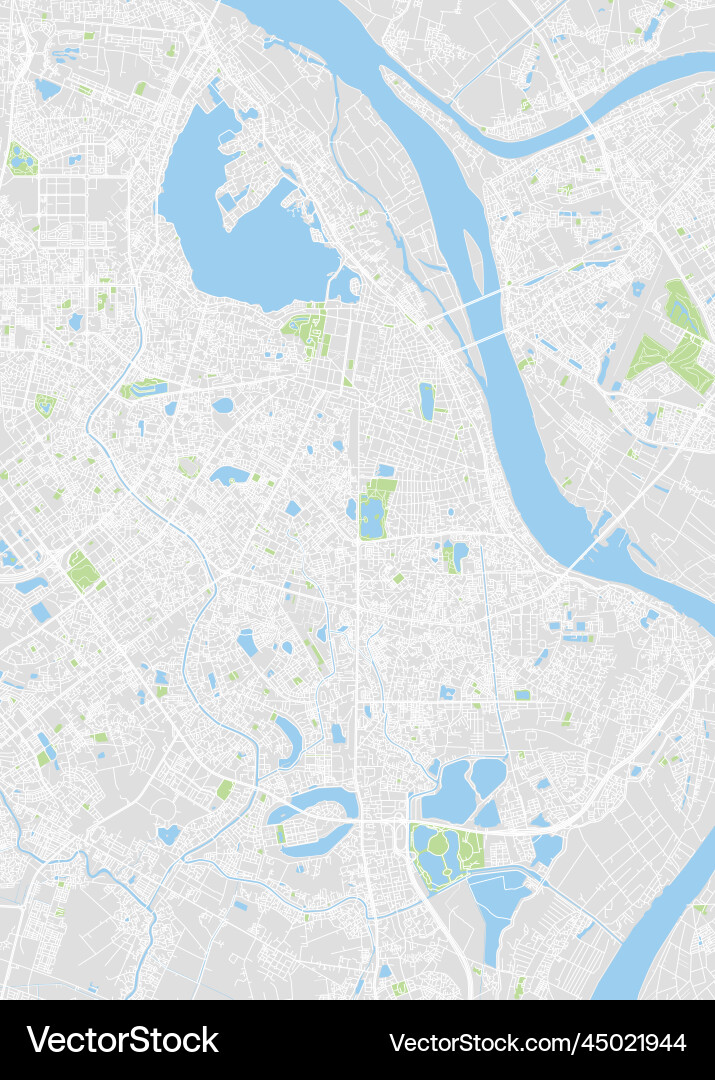 Hanoi City Map - Detailed Plan Royalty Free Vector Image