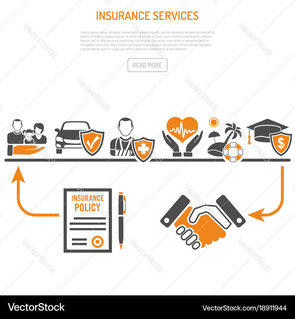 Insurance Services & Protection Royalty Free Vector