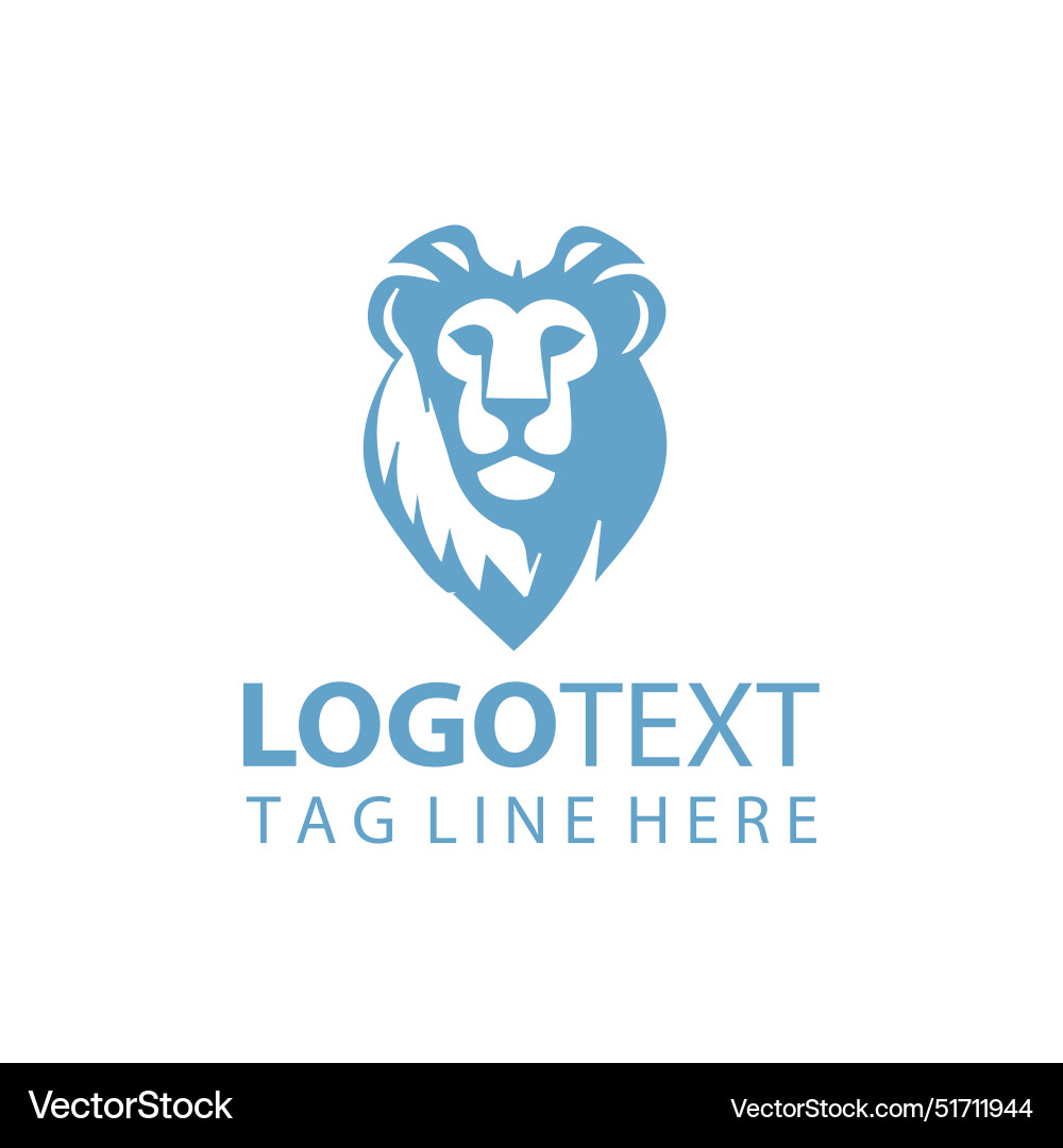 King lion head logo Royalty Free Vector Image - VectorStock