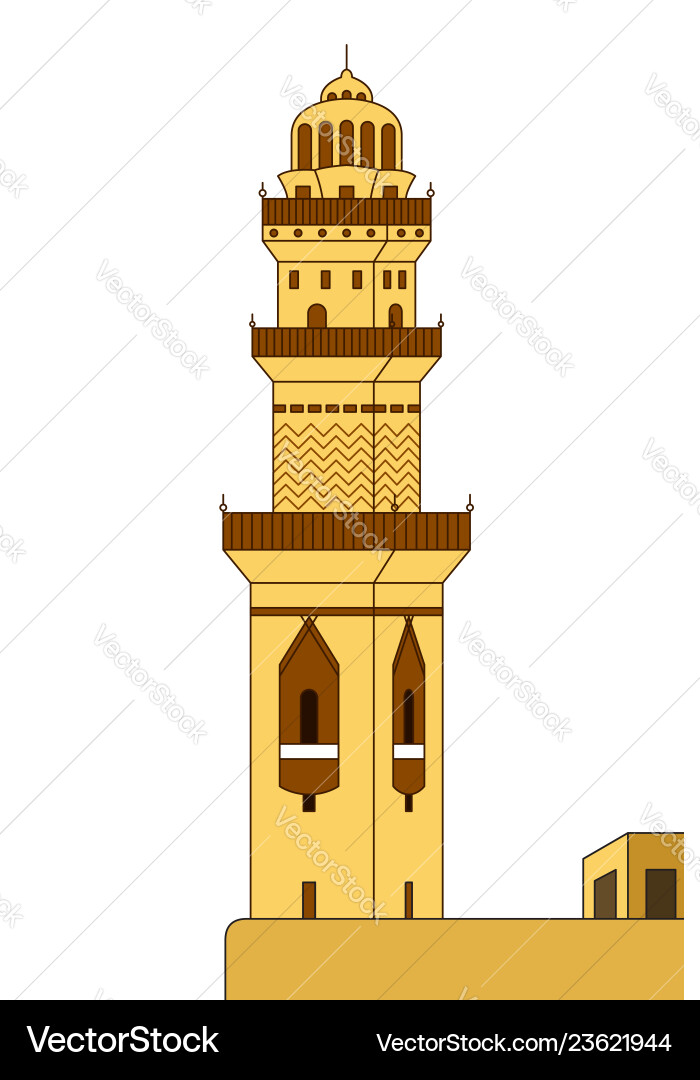 Minaret tower Royalty Free Vector Image - VectorStock