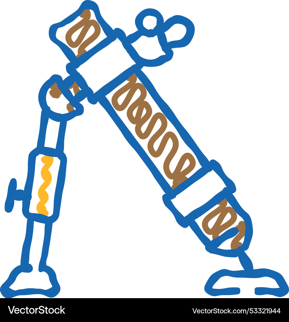 Mortar weapon military icon doodle Royalty Free Vector Image