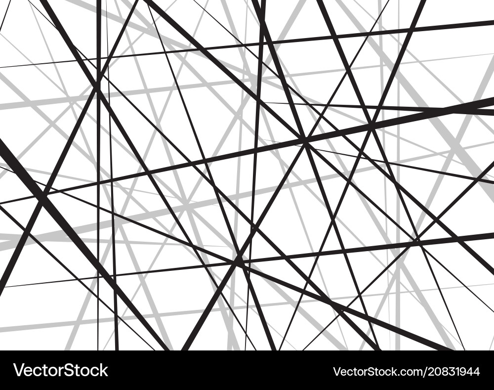 Random chaotic lines abstract geometric pattern Vector Image