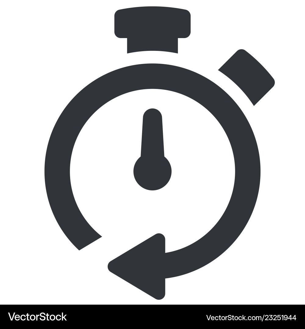 Timer icon symbol pictogram isolated Royalty Free Vector