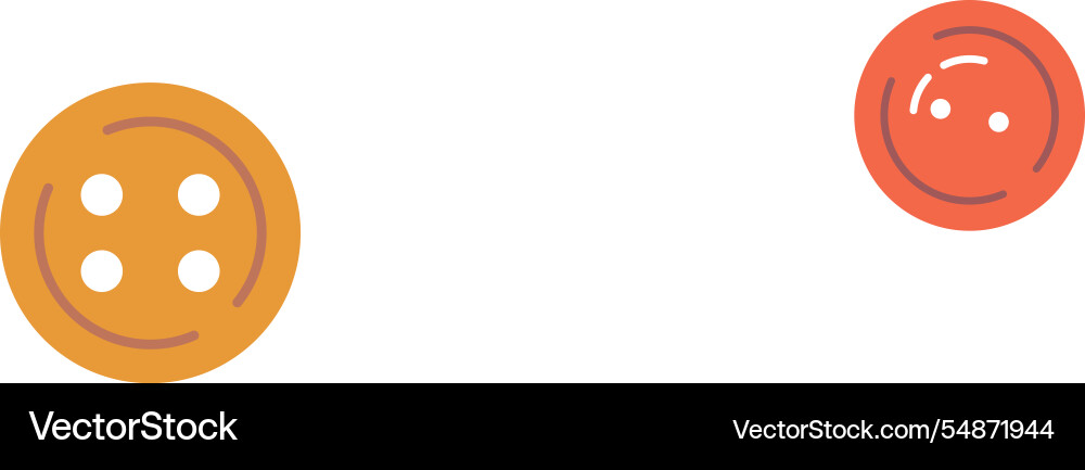 Two buttons accessory Royalty Free Vector Image