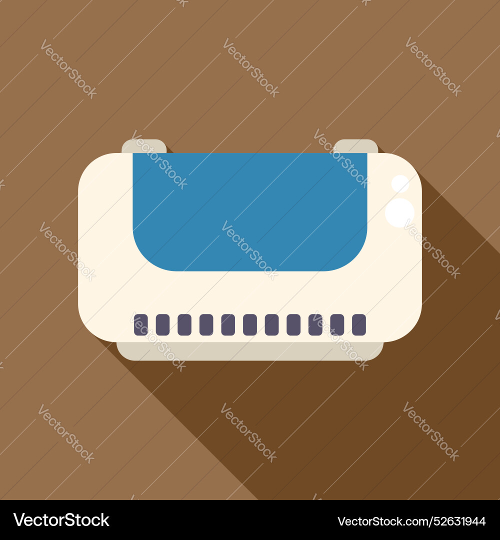 White and blue harmonica lying on brown background