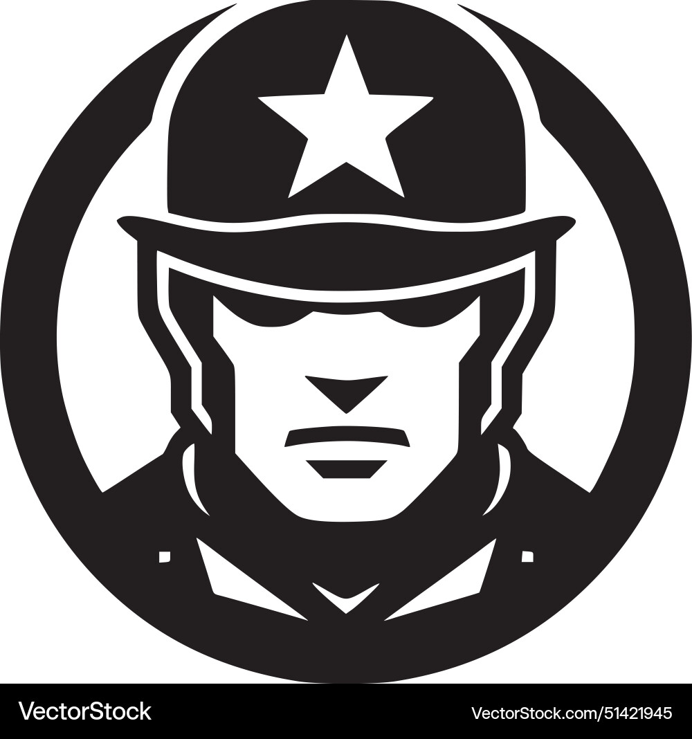 Army - minimalist and flat logo Royalty Free Vector Image