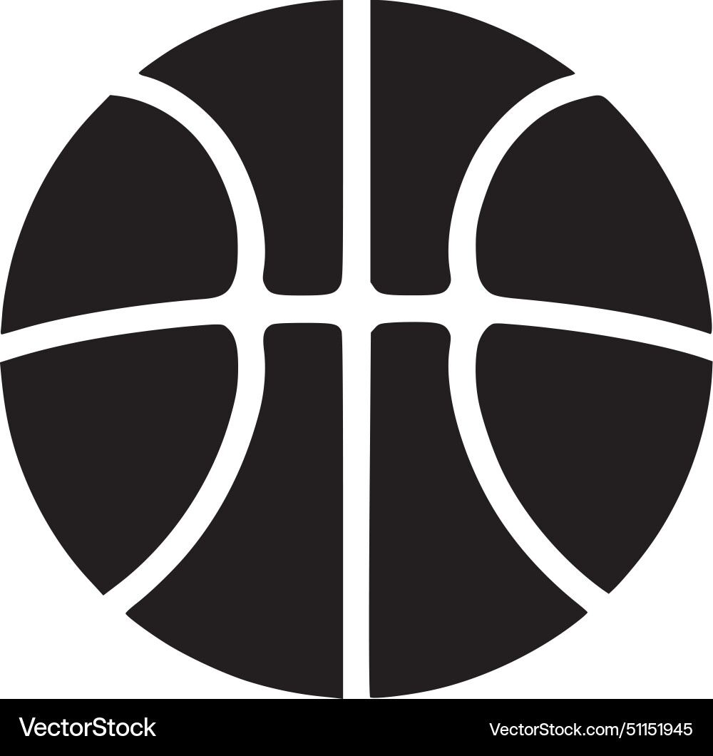 Basketball - minimalist and flat logo Royalty Free Vector