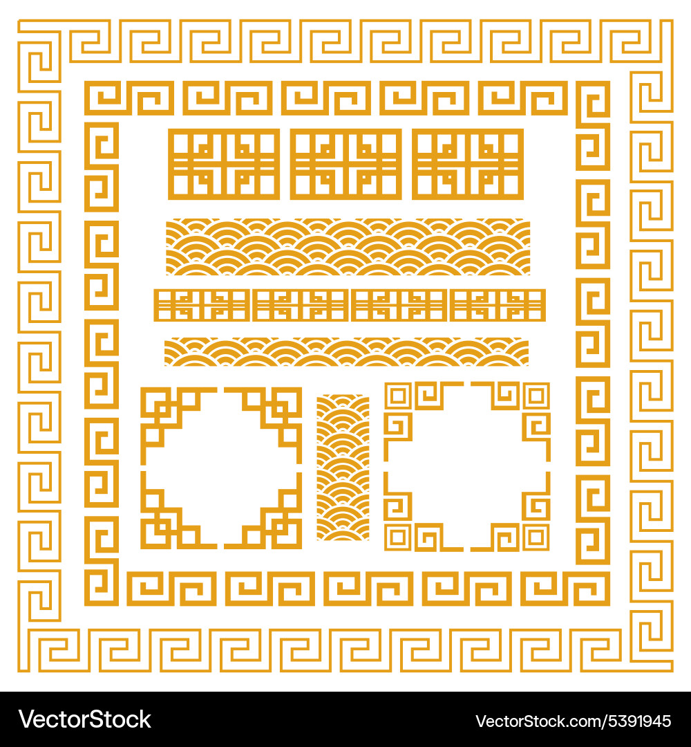 Chinese decorative frame Royalty Free Vector Image