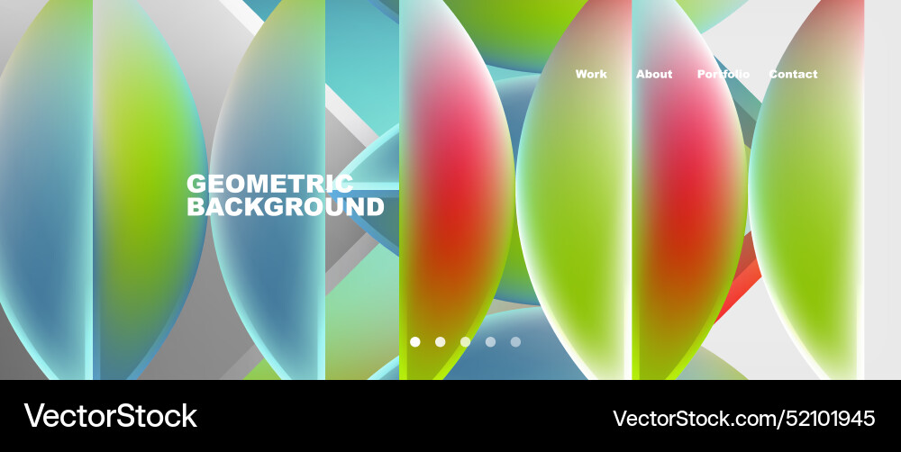 Colorful gradients with abstract geometric shapes Vector Image