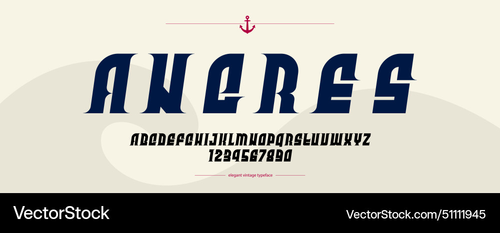 Elegant but bold and strong font for logo Vector Image