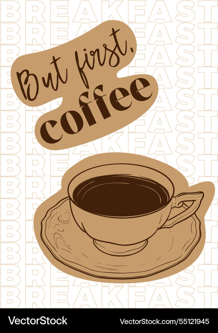 Good morning coffee poster design Royalty Free Vector Image