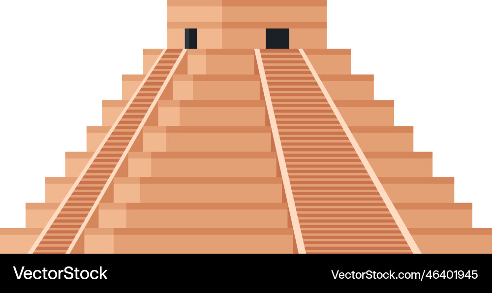 Maya pyramid Royalty Free Vector Image - VectorStock