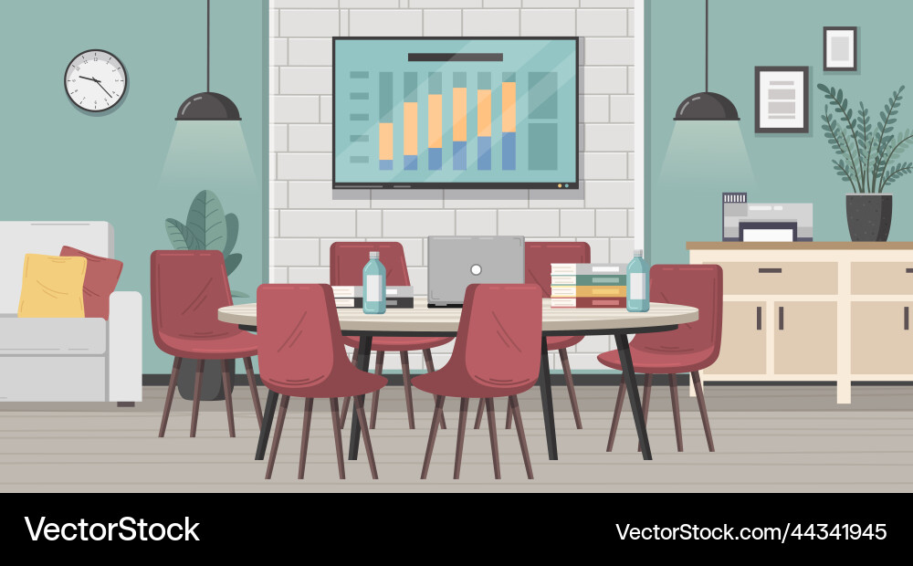 Meeting room cartoon Royalty Free Vector Image
