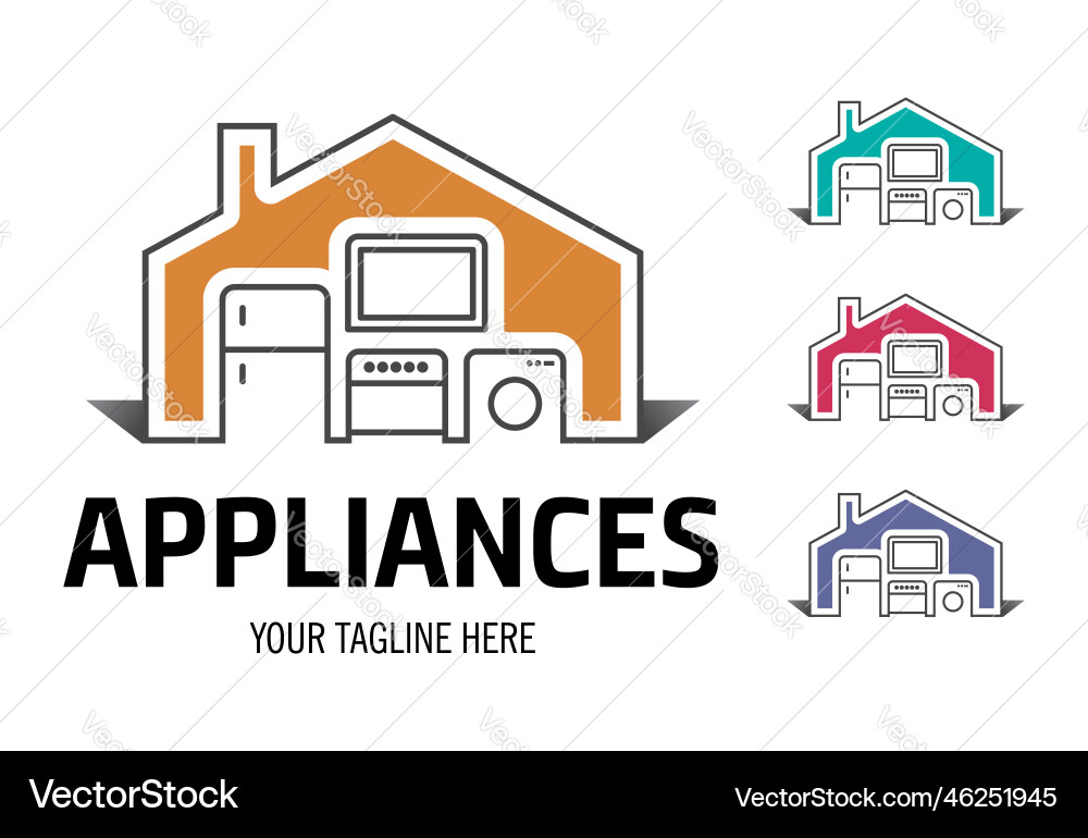 Modern minimalist home appliance store logo Vector Image