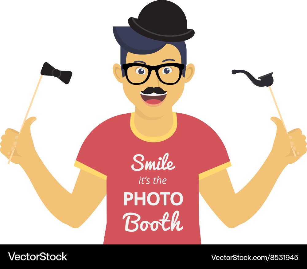 Photo booth hand written lettering design Vector Image