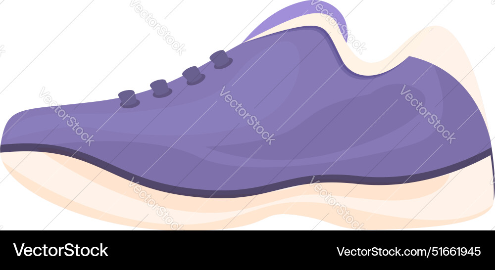 Purple sneaker standing on white background sport Vector Image
