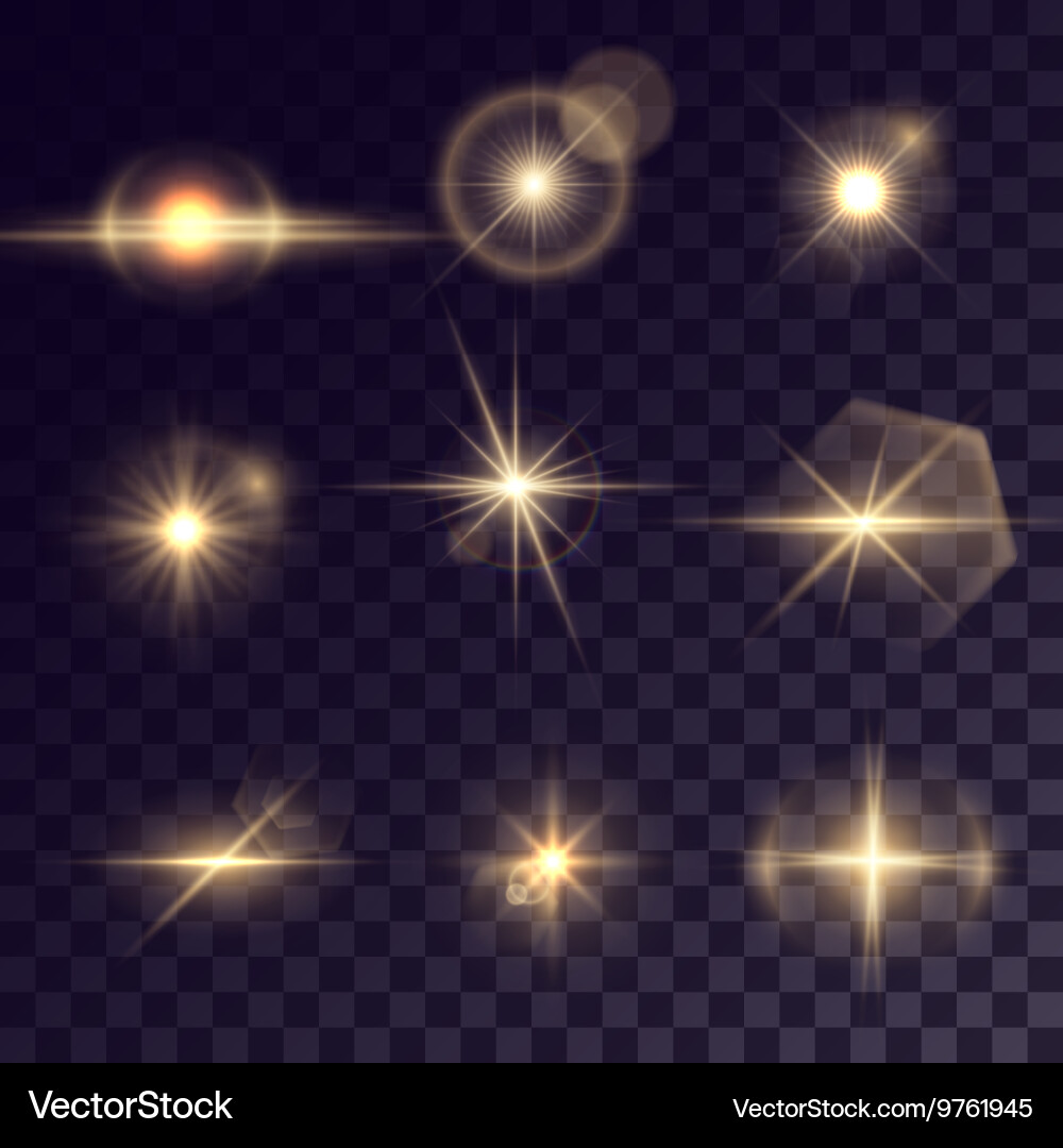 Star lighting effects Royalty Free Vector Image