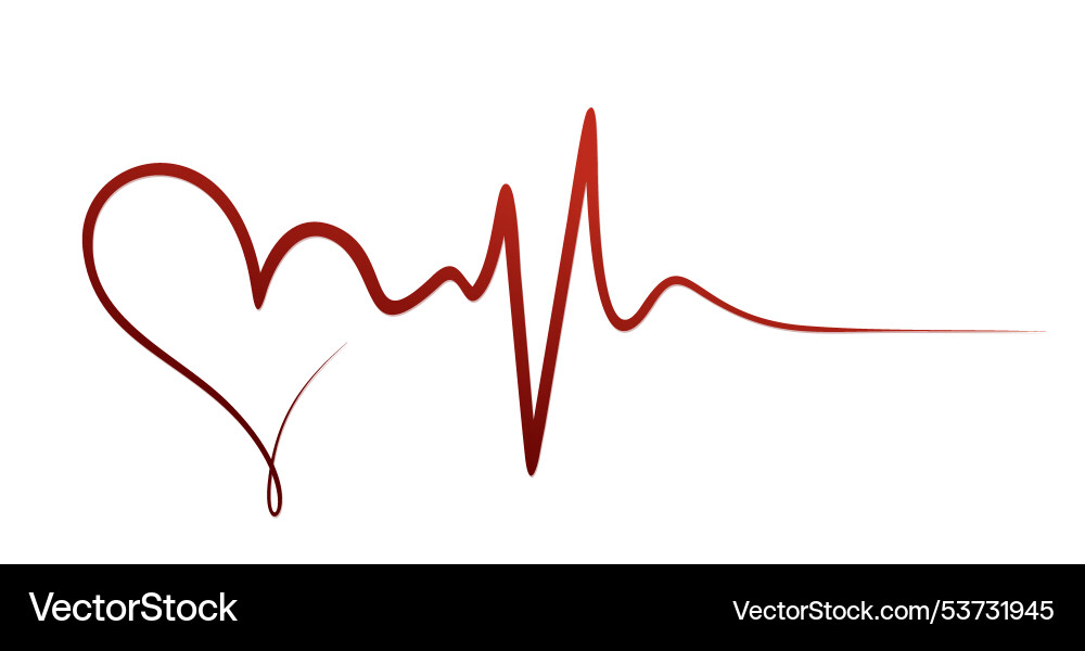 Symbol of a red heart Royalty Free Vector Image
