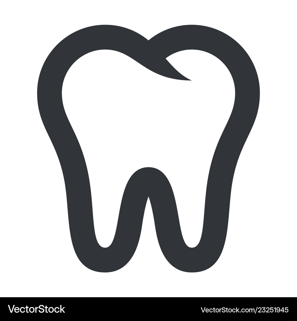 Tooth icon symbol pictogram isolated Royalty Free Vector