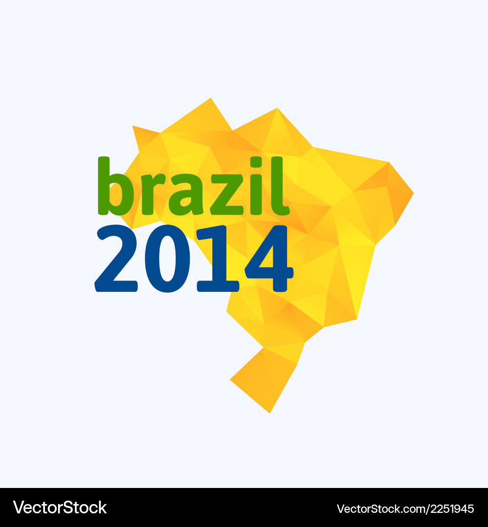 Triangle texture brazil map Royalty Free Vector Image