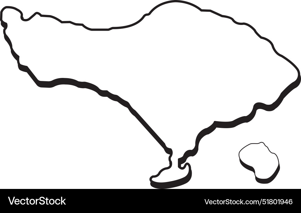 Bali island Royalty Free Vector Image - VectorStock