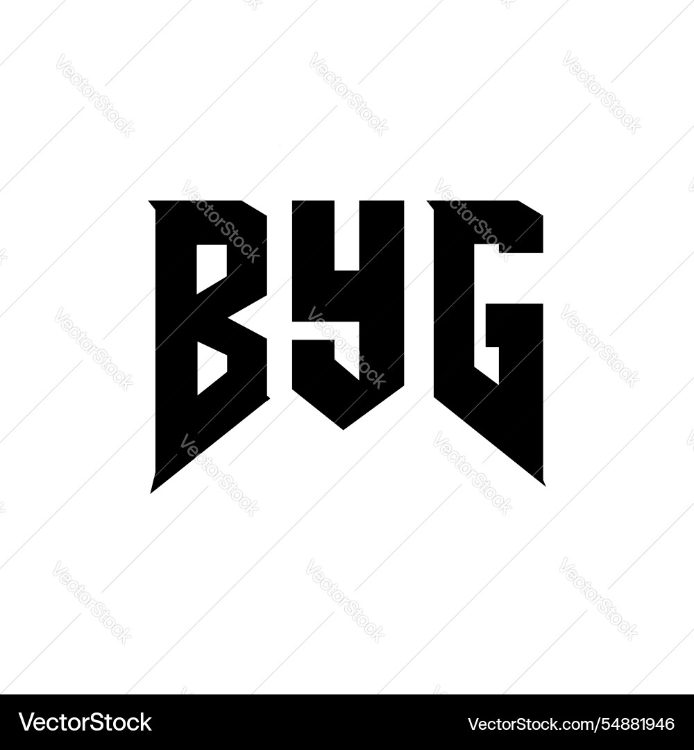 Byg letter logo design for technology company Vector Image