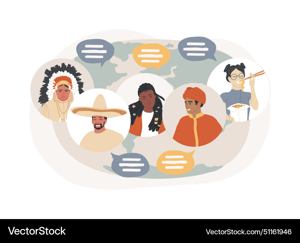 Ethnicity isolated concept Royalty Free Vector Image