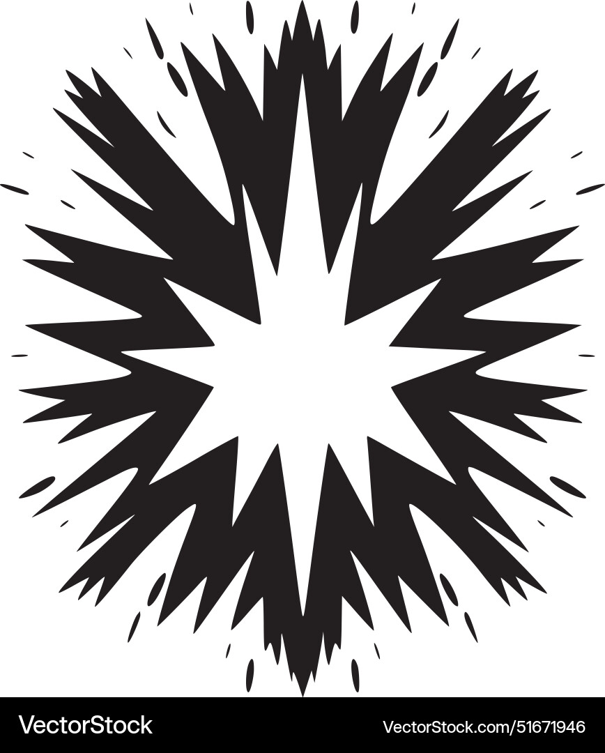 Explosion - minimalist and flat logo Royalty Free Vector