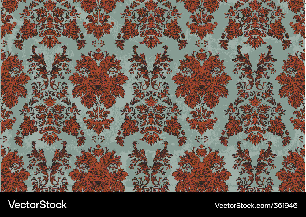 Hand drawn damask pattern Royalty Free Vector Image