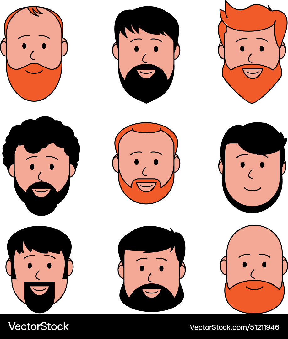 Men male human face Royalty Free Vector Image - VectorStock