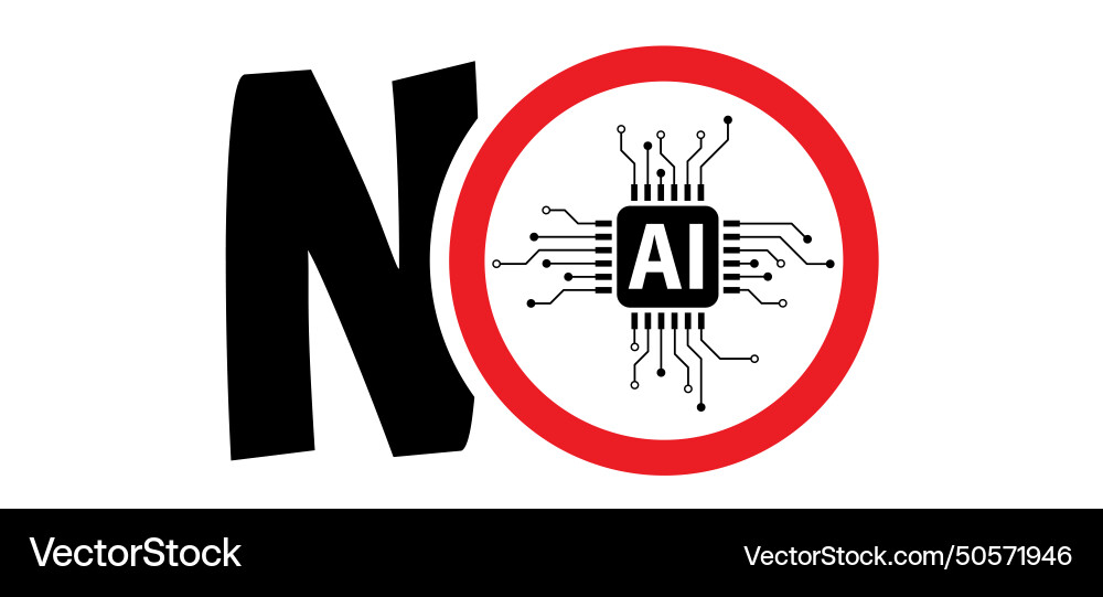 No artificial intelligence ai pictogram do Vector Image
