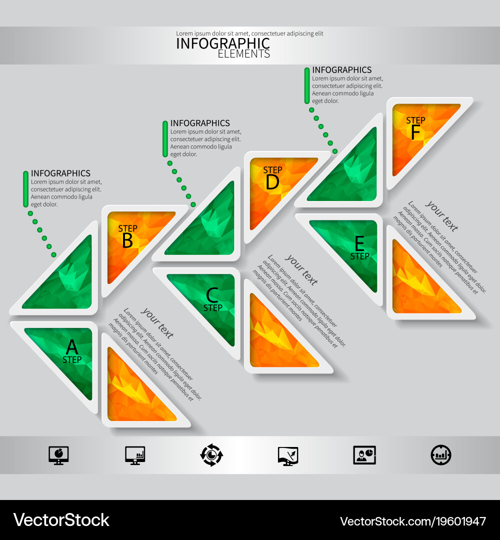 Abstract 3d paper infographics Royalty Free Vector Image