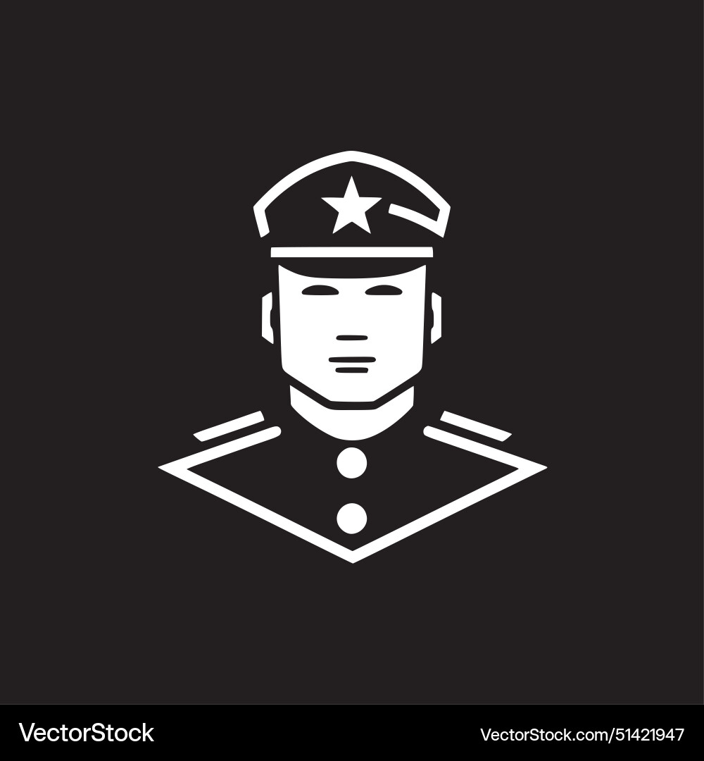 Army - minimalist and flat logo Royalty Free Vector Image