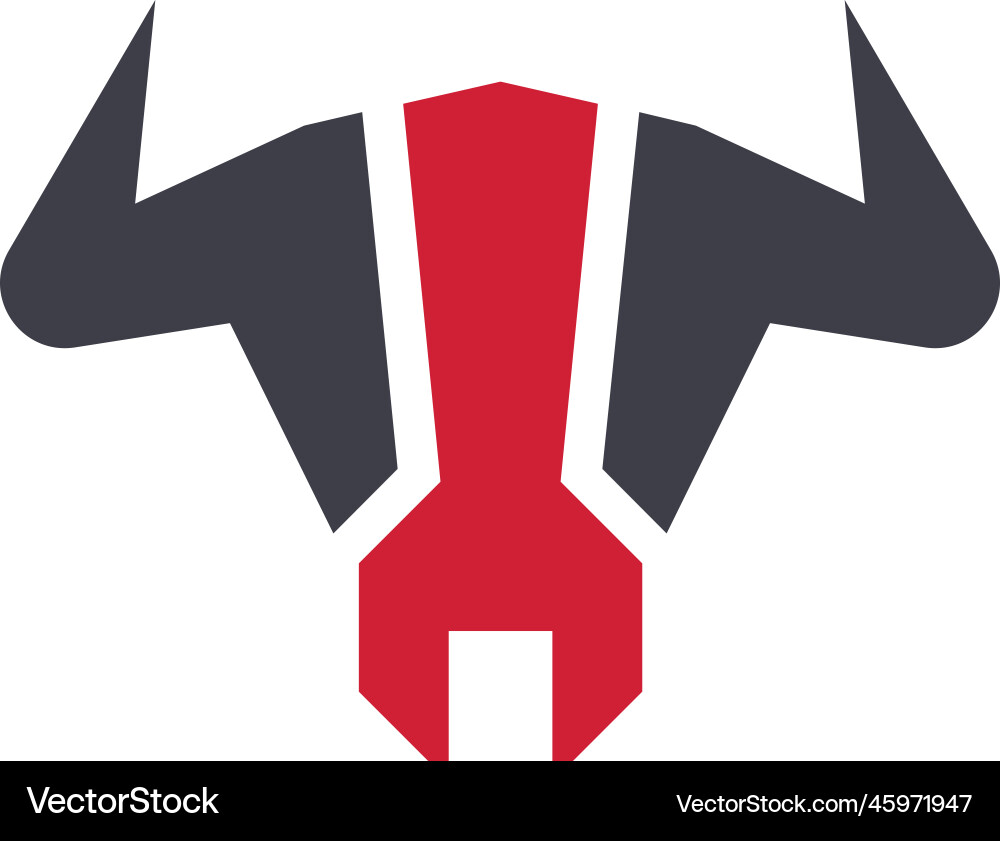 Bull wrench logo Royalty Free Vector Image - VectorStock