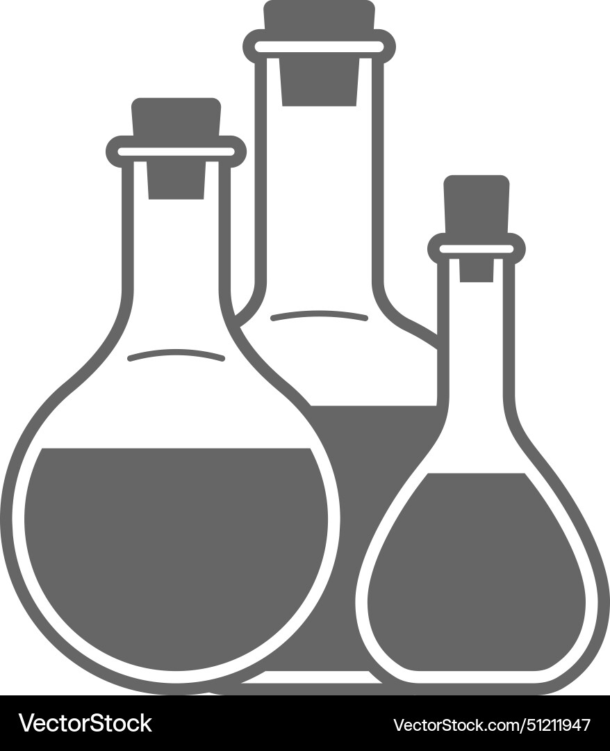 Chemical glassware icon Royalty Free Vector Image