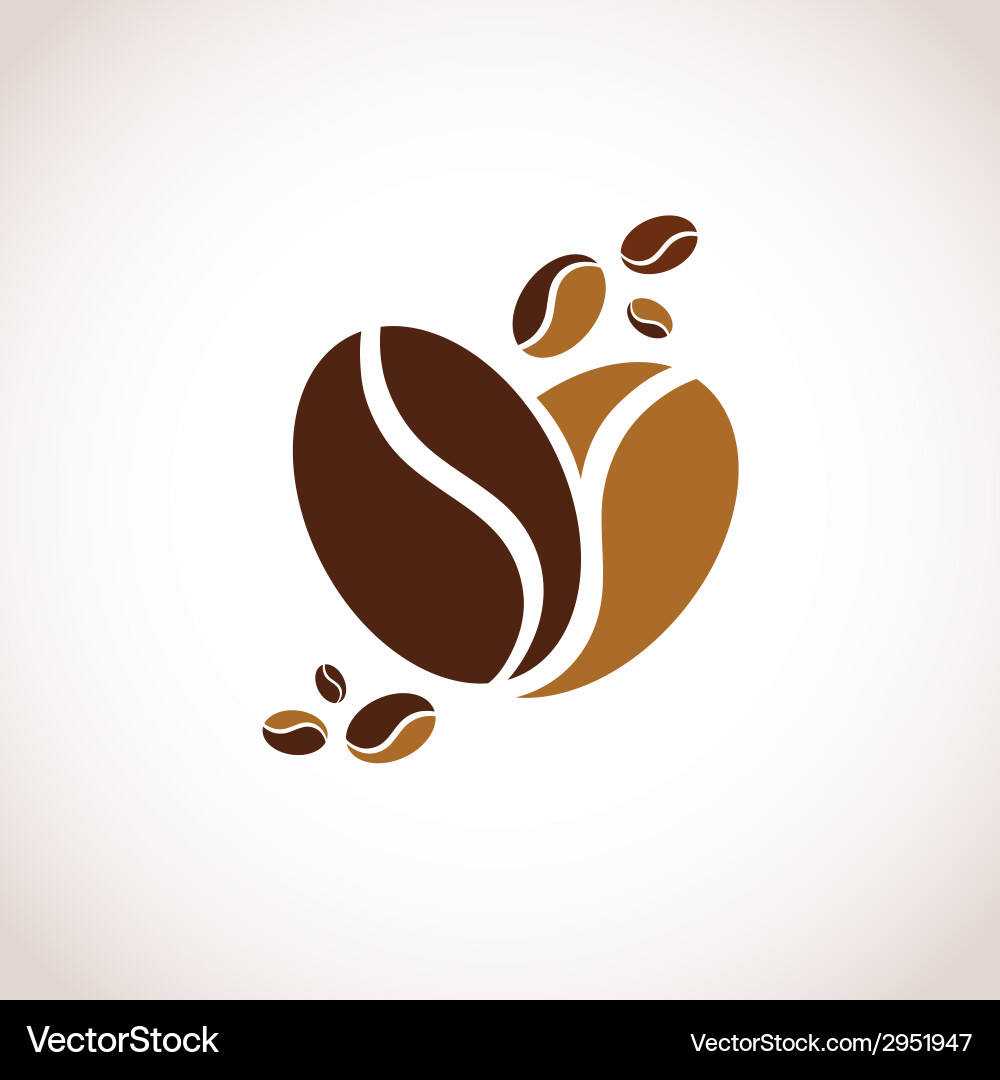 Coffee heart symbol Royalty Free Vector Image - VectorStock