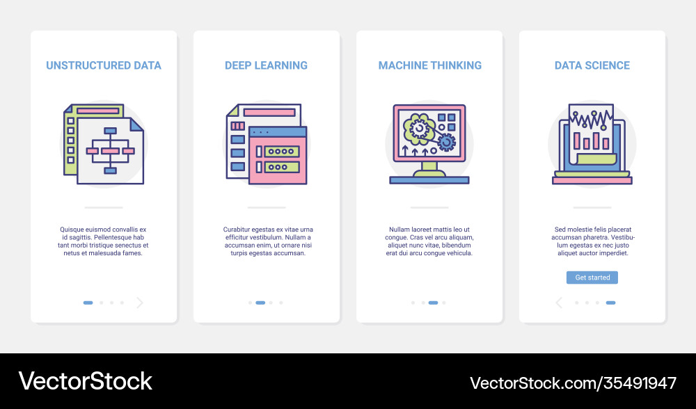 Data science learning machine thinking technology Vector Image