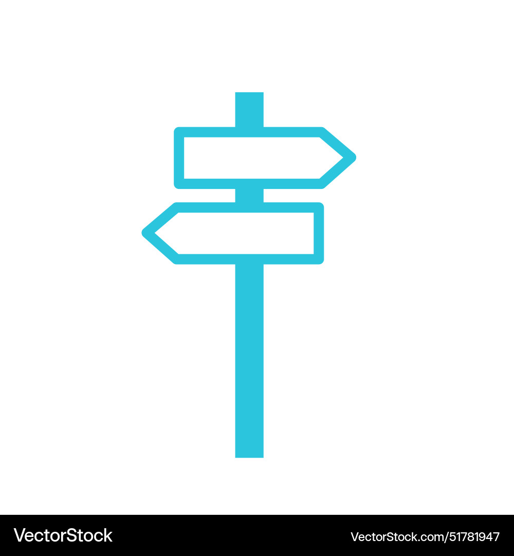 Direction sign icon isolated on white background Vector Image
