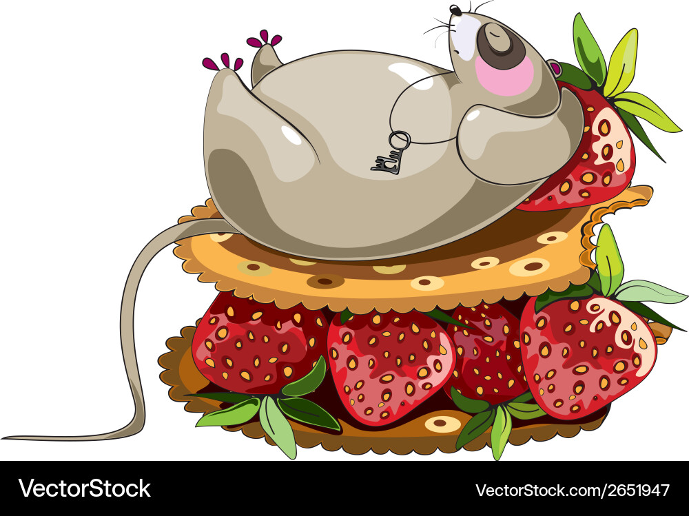 Fat lazy mouse Royalty Free Vector Image - VectorStock