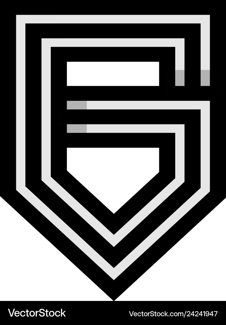 Initial g monogram logo Royalty Free Vector Image