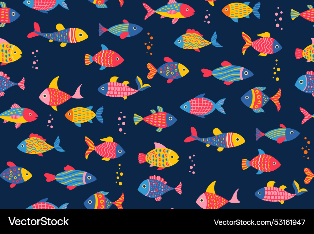 Marine underwater wallpaper seamless pattern Vector Image