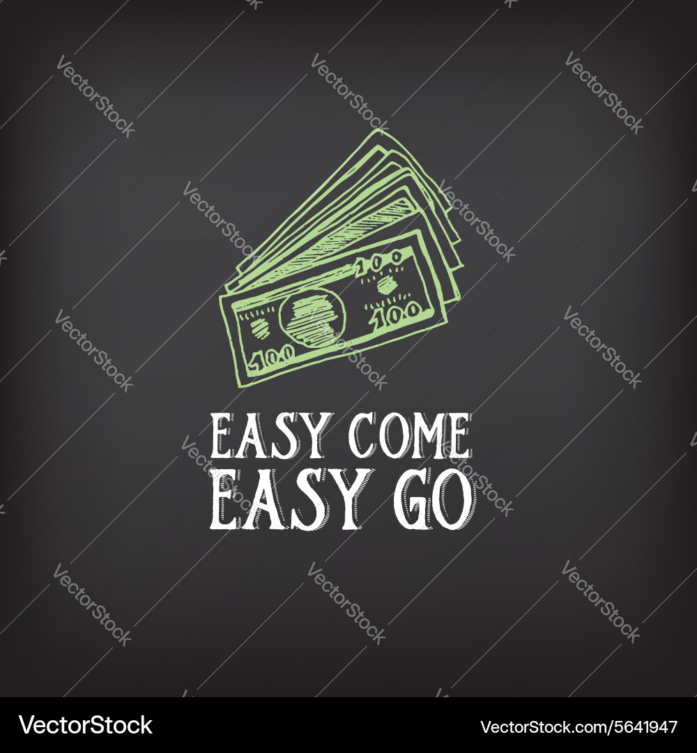 Money badge and logo design quote text Royalty Free Vector