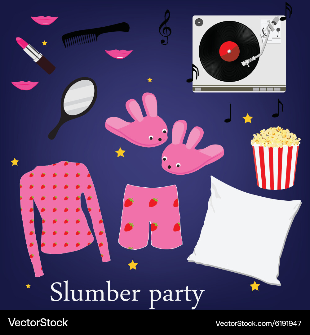 Slumber party Royalty Free Vector Image - VectorStock